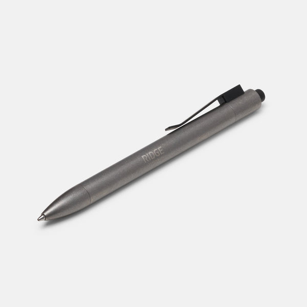 Ridge Click Pen - Stonewashed Titanium - Ridge AU