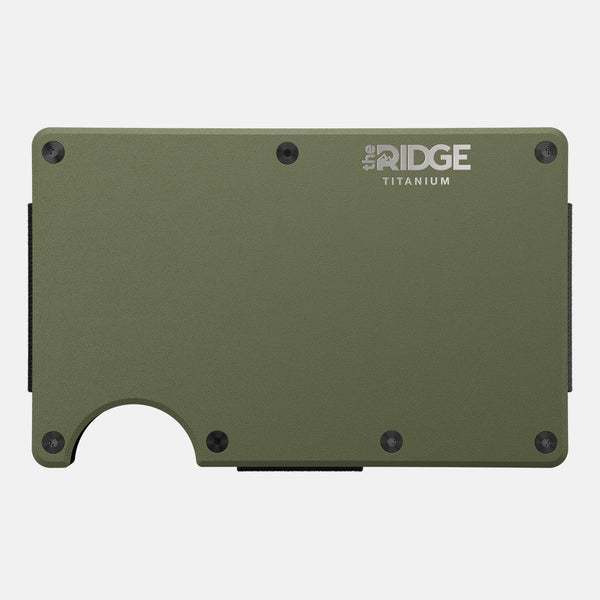 The Ridge Wallet: Titanium - Matte Olive - Ridge AU