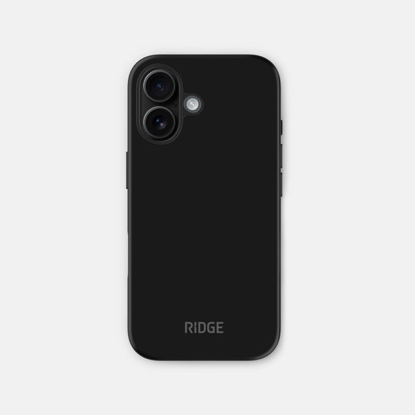 Ridge Phone Case - iPhone 16 - Midnight Black Leather - Ridge AU